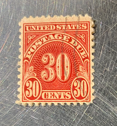 1930 30 cent Postage Due stamp – Nick Gromicko